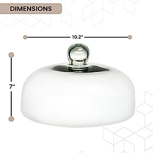 Acacia Wood Cake Stand with Dome Glass for Cakes, Pastries, Cheese, Cupcakes - 11.4" Elegant Cake Stand with Lid - Cake Plate with Glass Cake Dome for Cake Display - Cake Stand Cover by Smedley & York