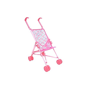 KOOKAMUNGA KIDS Baby Doll Stroller – Umbrella Stroller for Dolls - Foldable & Lightweight Baby Stroller for Dolls - Play Stroller w/ Sturdy Steel Frame - Ideal for Baby Dolls up to 18" - Pink Unicorn