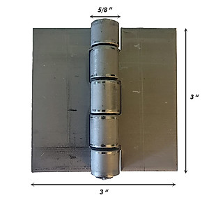 3" x 3" Heavy Duty Steel Butt Hinges for Gates and Doors Set of 2 Hinges