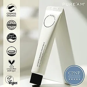 PURE'AM Authentic Barrier Cream - Korean Moisturizer For Dry & Sensitive Skin & Acne, 2.5 Fl Oz, 75ml, Vegan