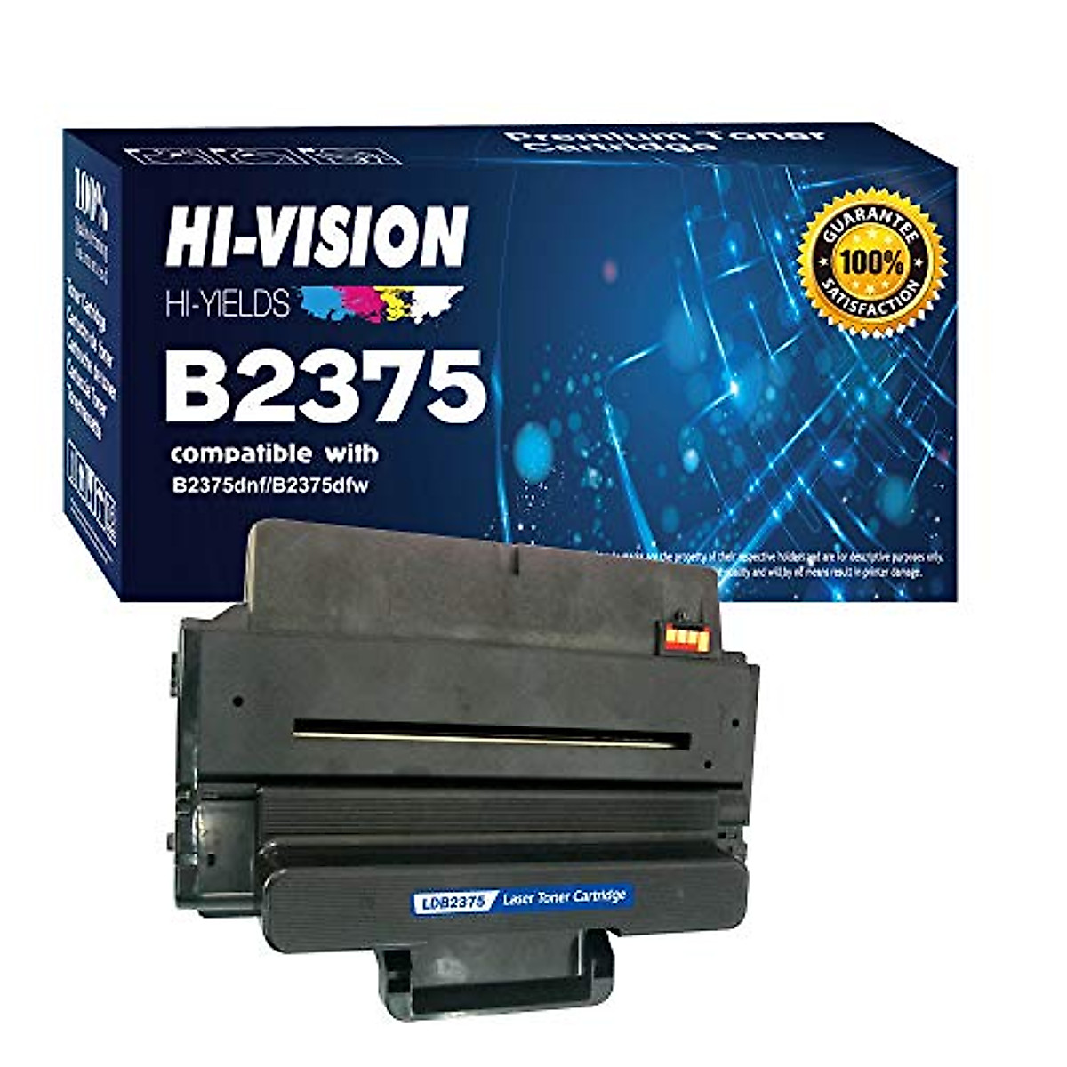 HI-VISION HI-YIELDS Compatible B2375 593-BBBJ 8PTH4 (1 Pack) Black [10,000 Pages] Toner Cartridge Replacement for B2375dnf B2375dfw Multifunction Printers