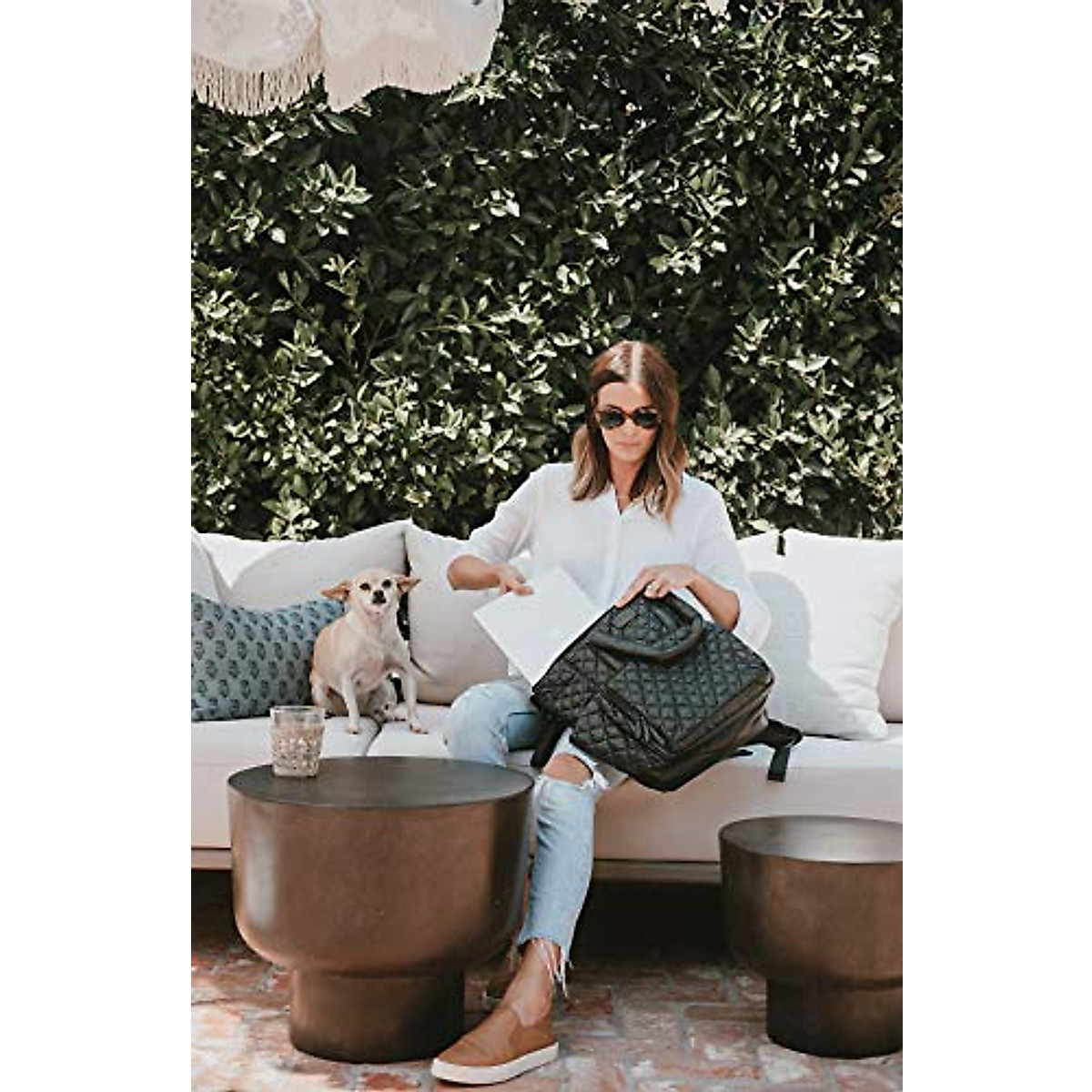 7AM London Baby Diaper Bag – Multifunctional Travel Backpack with Stroller Hooks & Shoulder Straps, Lightweight Diaper Bag for Baby Essentials, Water Repellent With Diaper Changing Pad | (Black)