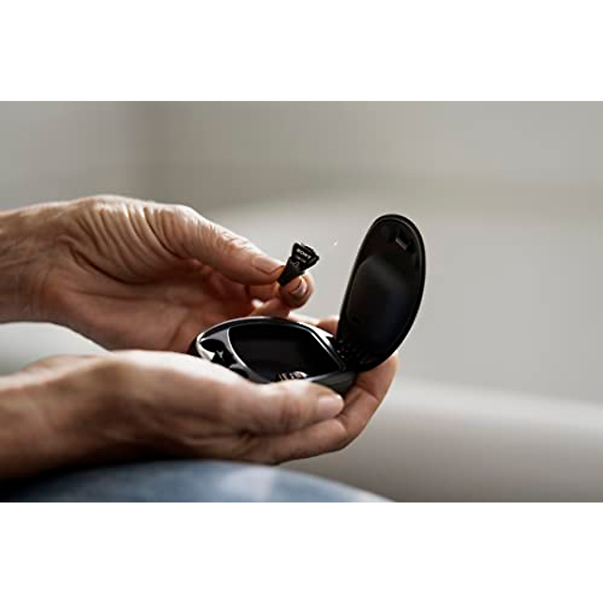 Sony CRE-C10 Self-Fitting OTC Hearing Aid for Mild to Moderate Hearing Loss, Black