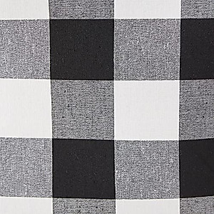 DII Buffalo Check Storage Collection Collapsible Bin with Handles, Large Rectangle, 17.5x12x15, Black & White