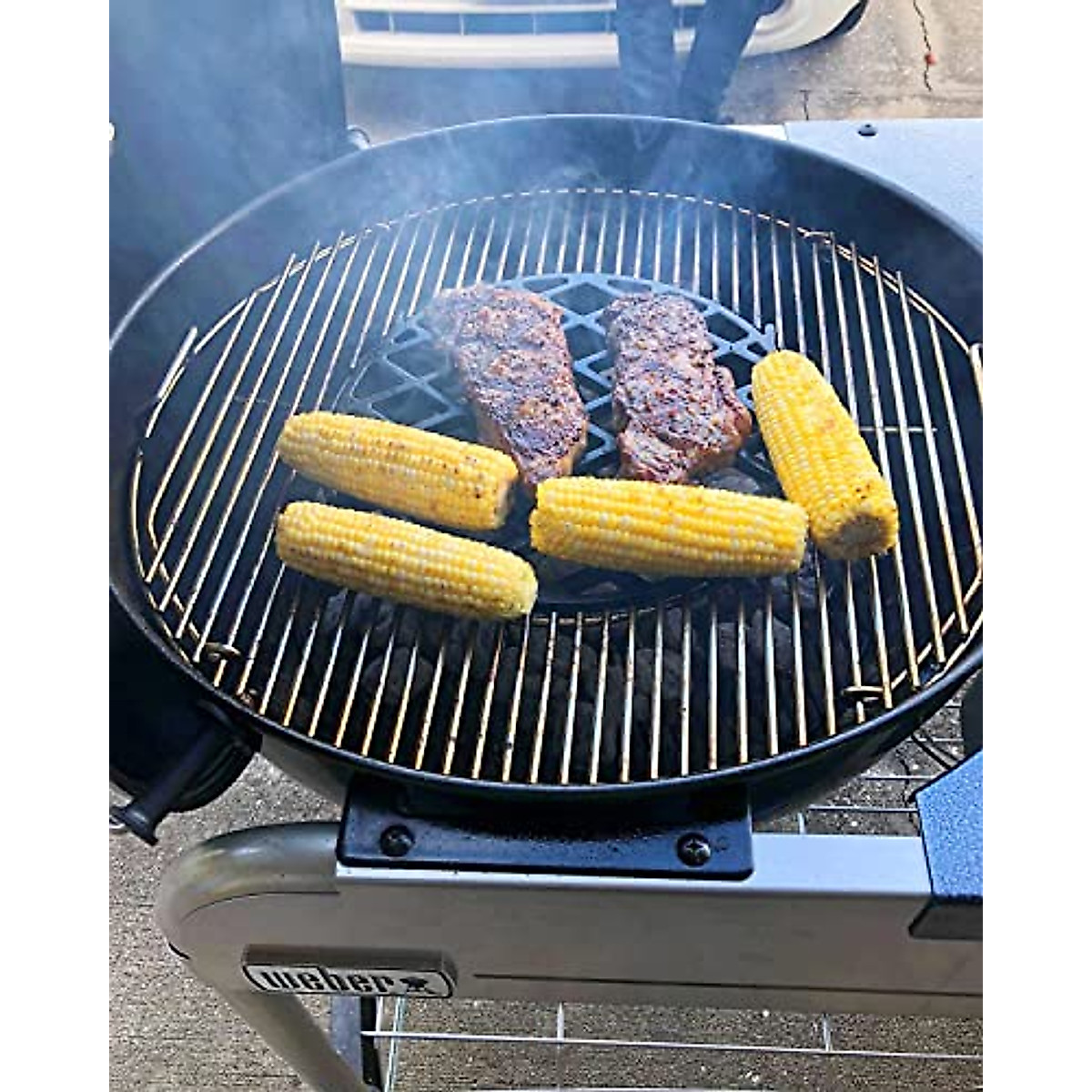 X Home 8834 Sear Grate Replacement for Weber 22.5 Inch Gourmet BBQ System, for Charcoal Grills, Diameter 11.9 Inch, Heavy Duty Cast-Iron