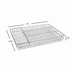 Home Basics Chrome Plated Steel Cutlery and Flatware Tray