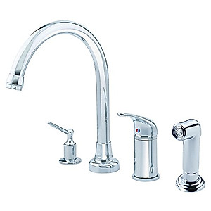 Gerber Plumbing Melrose Single Handle Kitchen Faucet with Side Spray and Soap Dispenser