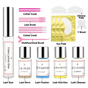 Lash Lift Kit, Eyelash Perm Kit, Professional Eyelash Curling Lash Extension Set, Glue Upgraded Version, Lash Extensions, Lash Curling, Semi-Permanent Curling Perming Wave Suitable For Salon