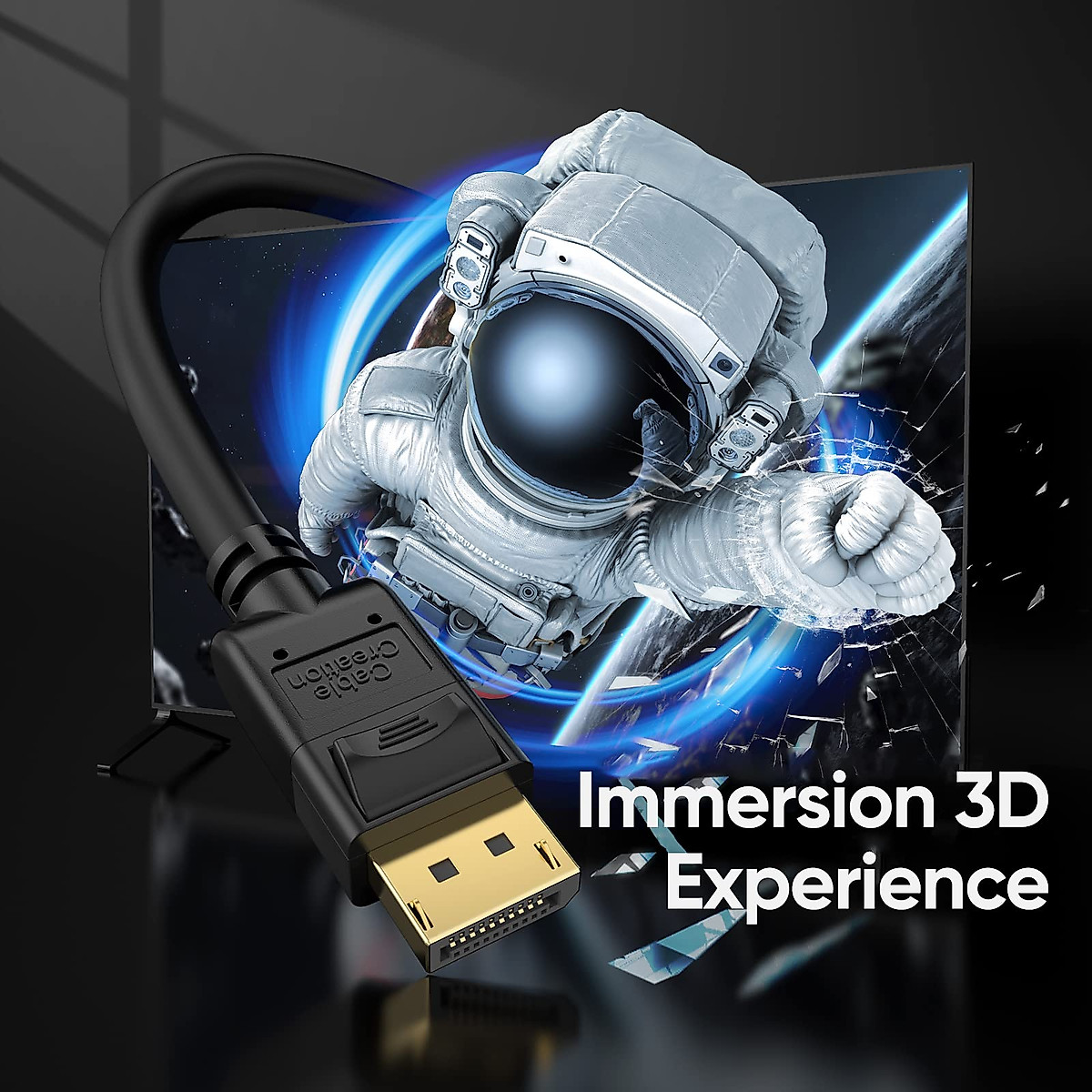 CableCreation 2-Pack DisplayPort 6 Ft/1.8M, 4K DP to DP Cable 1.2 Support 4K@60Hz, 2K@144Hz Compatible with Computer, Desktop, Laptop, PC, Monitor, Projector