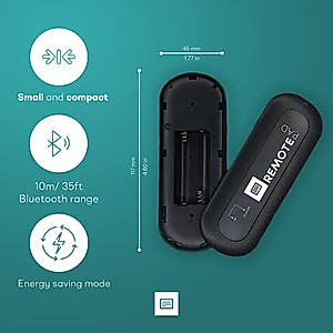TELEPROMPTER PAD Bluetooth Remote Control for Teleprompter - Includes Teleprompter app for Apple, Android Windows & Mac - Wireless Controller for Beam Splitter Prompter or Live Streaming Equipment