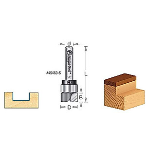 Amana Tool - 45475-S Carbide Tipped Flush Trim Plunge Template 3/8 Dia x 1/4 Sh