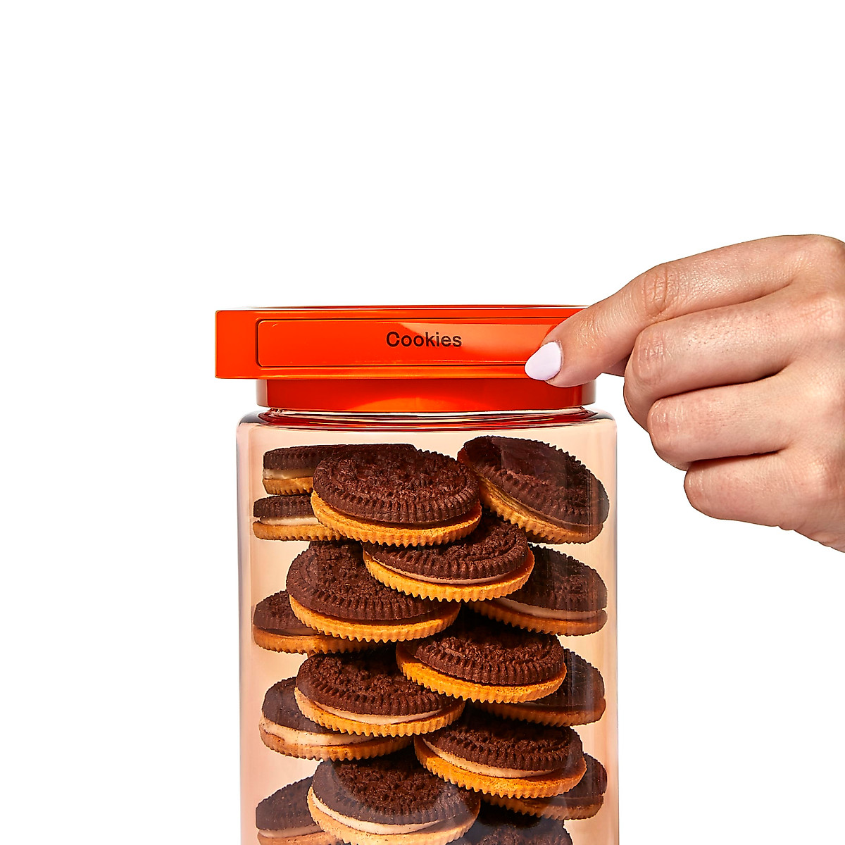 Cliik 3-Pack Magnetic Stackable Kitchen Containers, Jars for Organization and Storage, Kitchen Storage & Pantry Organizer with Lid, Shatterproof, Leakproof & Airtight