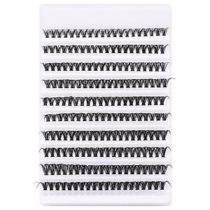 Cluster Lashes Wispy Natural Look Individual Lashes 200pcs D Curl DIY Cluster Eyelash Extension 9-16mm Mixed Tray 3D Volume Faux Mink Cluster Lashes by ZANLUFLY