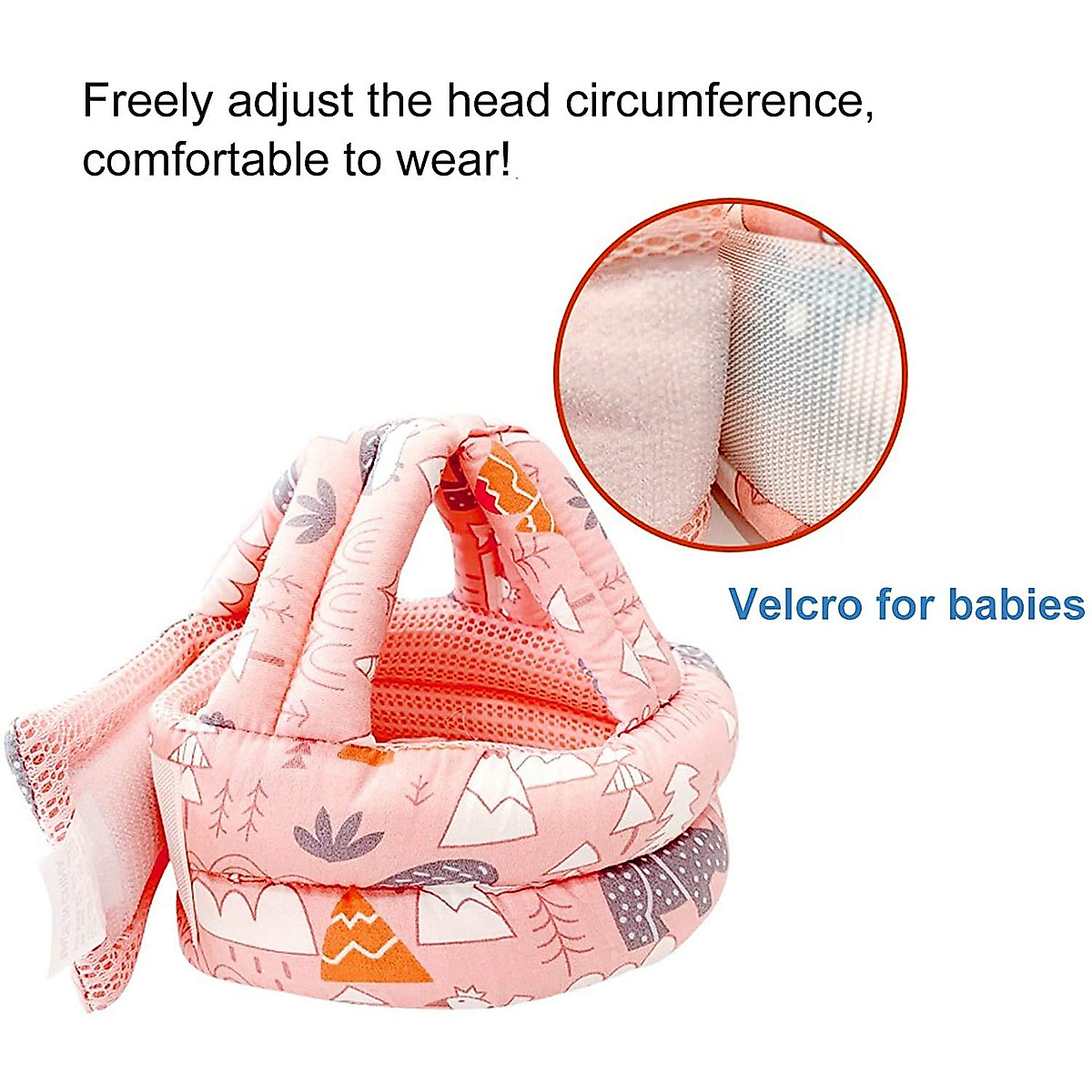 Baby Toddler Anti-Collision Safety Hat Infant Harnesses Adjustable Safety Helmet Baby Learn to Walk Protective Hat with Chin Strap Headguard Hat for Baby Boys Girls Crawling, Running, Walking