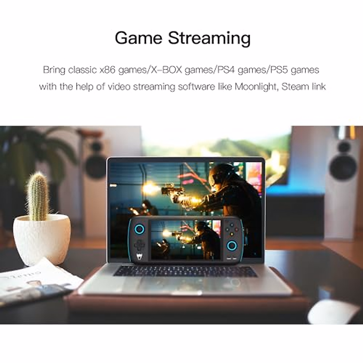 AYN Odin Pro Retro Game Handheld - SD845 Android Console With Multiple Emulators - FHD 1080P LCD, Fast Charging - 6600mAh Battery - 128GB, Black