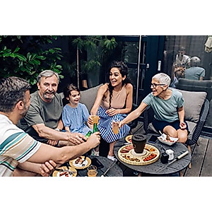 Mini Hibachi Grill Indoor - PuPu Platter Set Or Indoor Smores Kit With 2 Marshmallow Roasting Sticks For Fire Pit And A Bamboo Serving Tray - Smokeless Table Top Smores Maker