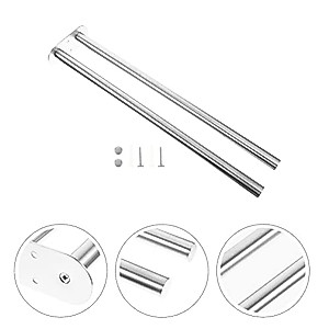 ICOBES Multipurpose Cloth Rod Nail Metal Hangers Metal Clothes Hanger Kitchen Towel Storage Rack Stainless Steel Roll Paper Shelf Wall Mounted Rack Shelf Holders Pegs Metal Coat Hanger Towel Bar/Silve