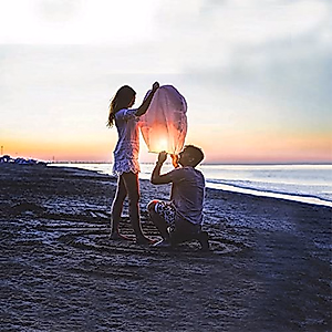 White Lanterns with 40 PCS, Lantern for Wedding, Valentine's Day, Halloween, Thanksgiving, Christmas, Party.