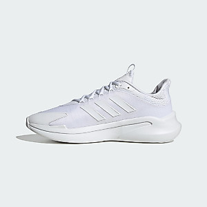 adidas Men's Alphaedge + Sneaker, White/White/Grey, 10.5