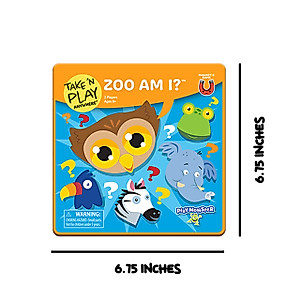 Take N Play, Anywhere Zoo Am I, Board Games for Kids- Board Games for Family Night, Family Games, Game Night, Family Board Games, Kids Toys, Travel Games, Preschool Toys, Multi-Player Game, Ages 6+