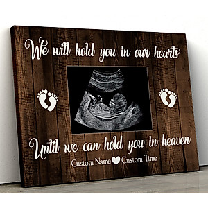 INSPIAMZUE Baby memorial gifts, Personalized sympathy canvas for loss of baby, Loss of Child, Child loss gifts, Remembrance Gifts for loss of infant - VTQ302 (10x8 inch)