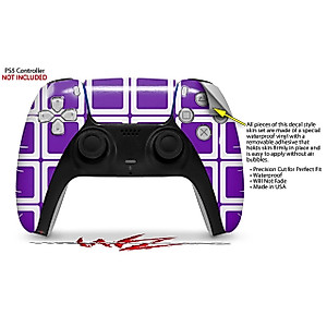 WraptorSkinz Skin Wrap compatible with Sony PS5 DualSense Controller Squared Purple (CONTROLLER NOT INCLUDED)