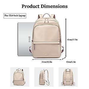 GOLF SUPAGS Laptop Backpack for Women Slim Computer Bag Work Travel College Backpack Purse Fits 15.6 Inch Notebook (Pink)
