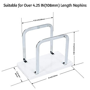 Winmien Napkin Holder, Paper Towel Dispenser with Marble Base for Kitchen Countertops.（Chrome）