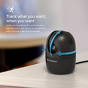 Amcrest 1080P WiFi Camera Indoor, Nanny Cam, Dog Camera, Sound & Baby Monitor, Human & Pet Detection, Motion-Tracking, 2.4Ghz Only, Pan/Tilt Wireless IP Camera, Night Vision, Smart Home ASH21-B