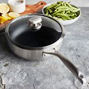 Scanpan CS+ Deep Sauté Pan with Lid, 4 qt, Silver