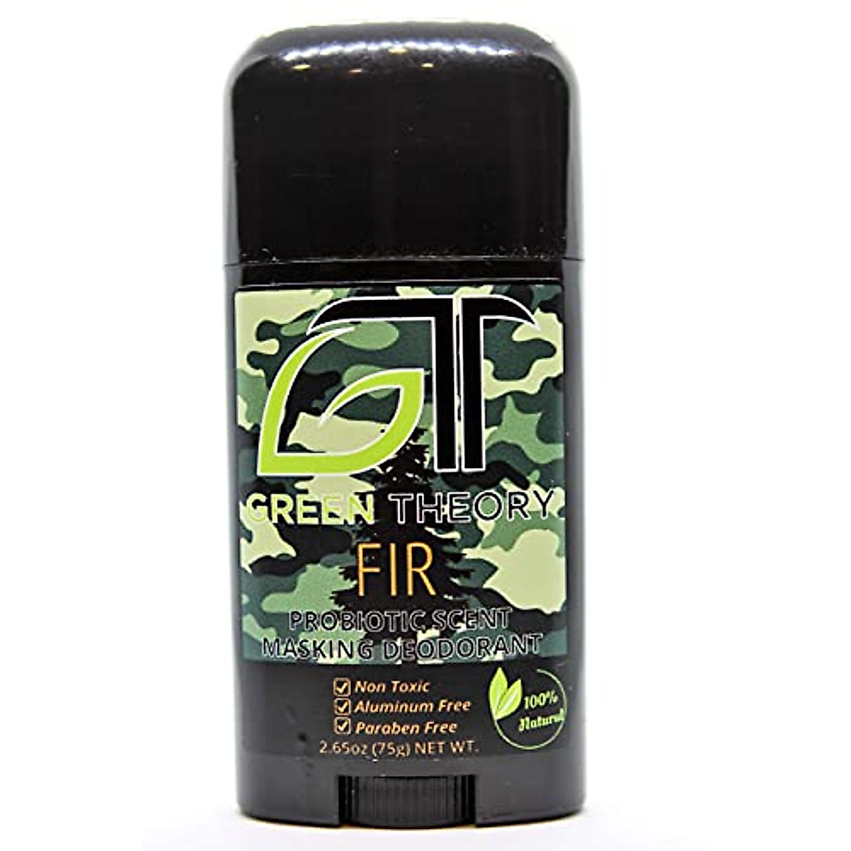 Green Theory Fir Scent Masking Natural Deodorant - Probiotic, Aluminum Free, Hunting - Tree Scents Collection - Solid 2.65 Ounce