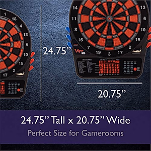 Viper by GLD Products 800 Regulation Size Electronic Dartboard, Featuring 57 Game options for up to 16 players, Enhanced Scoring Experience with Ultra-Thin Spider, and Top Quality Segments to Reduce Bounce Outs, Black