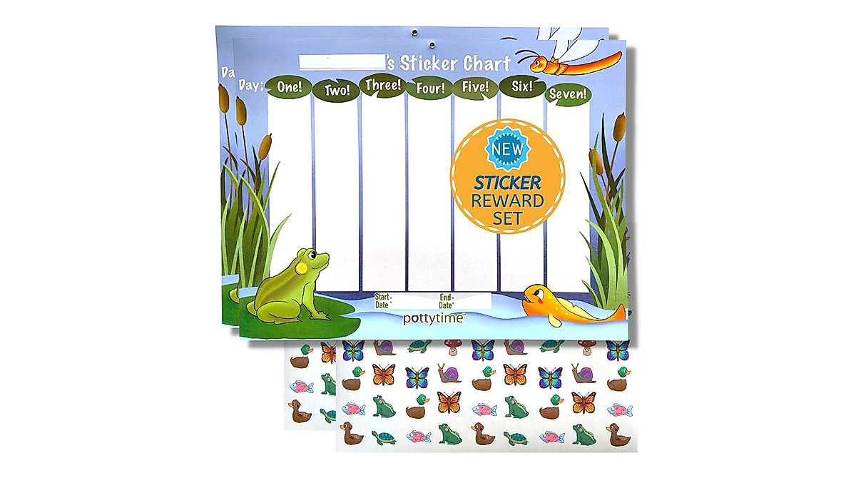 Potty Training Sticker Chart with 144 Stickers & 4 Weekly Charts