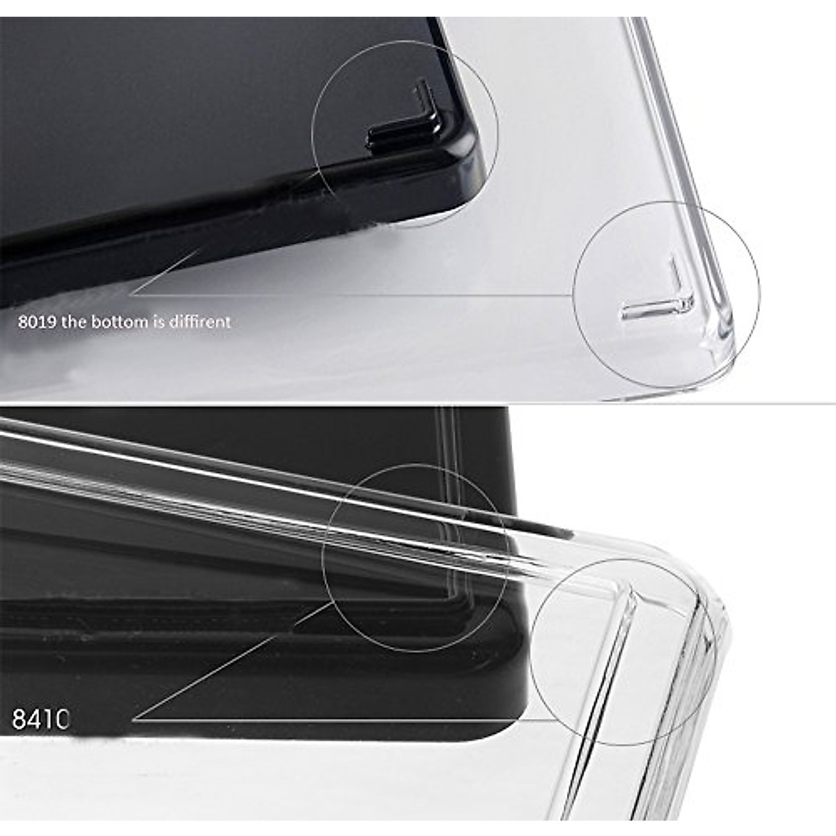 Rectangle Durable Acrylic Collection Serving Trays & Platter for Kitch, Beverage, Drink, Food or Bathroom (Clear 34x22x2.5cm)