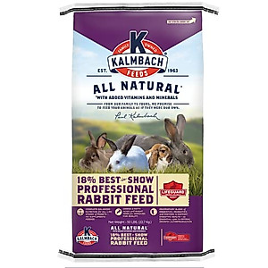 Kalmbach Feeds 18% Best in Show Rabbit Feed for All Rabbits, 50 lb Bag