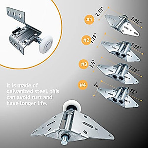 LAJIAOZ Garage Door Hinge Roller Bracket/Track Kit/Wire Rollers Green Hinges Sytems Roll Up Door Spings(16 x 8 Height Double Garage Doors)