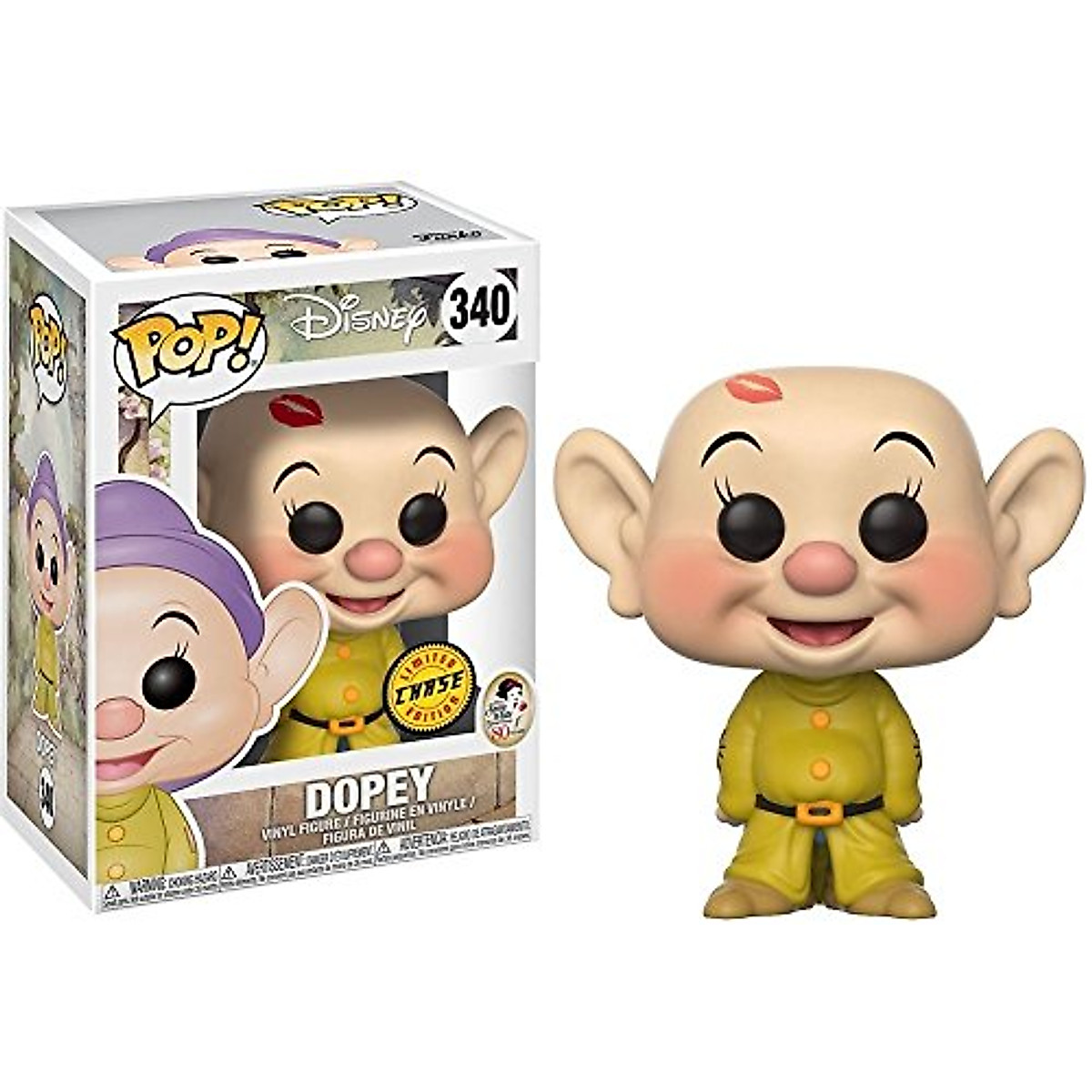 Disney: Snow White and the Seven Dwarfs - Dopey Limited Edition Chase Funko Pop! Vinyl Figure (Includes Compatible Pop Box Protector Case)