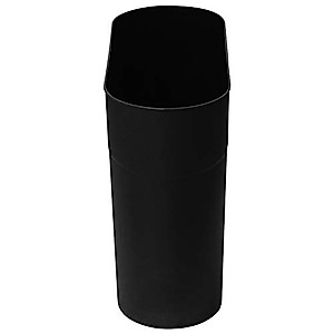 HMQCI Plastic Rectangular Small Trash Can Wastebasket, 3 Gallons, Garbage Container Bin (Black, 5.9"/12.6"/10.6")