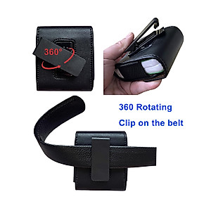 for Galaxy Z Flip 6/5/4/3 Belt Phone Holster, 360 Rotating Leather Phone Pouch Case, Belt Clip Phone Holder for Motorola Razr Plus, Razr 40 Ultra, Razr 5G 2023