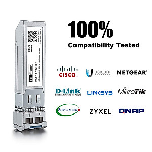 10G Single Mode SFP+ LC Module, 10GBase-LR Fiber Transceiver for Cisco SFP-10G-LR, Meraki MA-SFP-10GB-LR, Ubiquiti UniFi, Mikrotik, Netgear, Fortinet, D-Link and More (SMF,1310nm,10km,DDM) 3 pacl