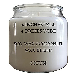 SOFUSI Ylang Ylang Candle | Large 16 Ounce Country (Glass LID)