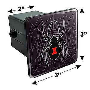 Black Widow Spider on Web Tow Trailer Hitch Cover Plug Insert 2"