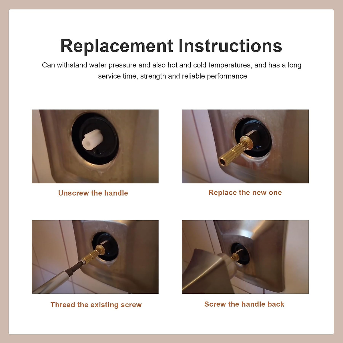 Powswopx 970-0770 Stem Adapter with Screw Replace for 970-0770 Plumbing Equipment, Pfister Securepfit Trims, Shower Handle Stem Extension Tub and Faucet Accessories Valve Extender Trim Repair