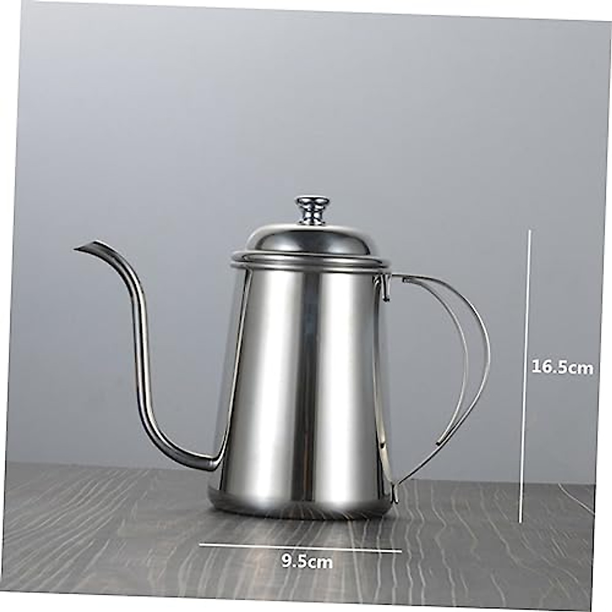 COLLBATH 1pcs Stainless Steel Water Jar Gooseneck Kettle Long Mouth Teapot Drip Kettle Espresso Kettle Espresso Coffee Maker Long Mouth Water Jar Narrow Spout Coffee Pot Water Jugs Machines