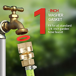 Litorsnge 30 PCS Red Outdoor Garden Hose Washer Gaskets Made from Soft Silicone, Fit All Standard 3/4" Garden Shower Hose and Water Faucet Fittings and 5/8 Inch Washing Machine