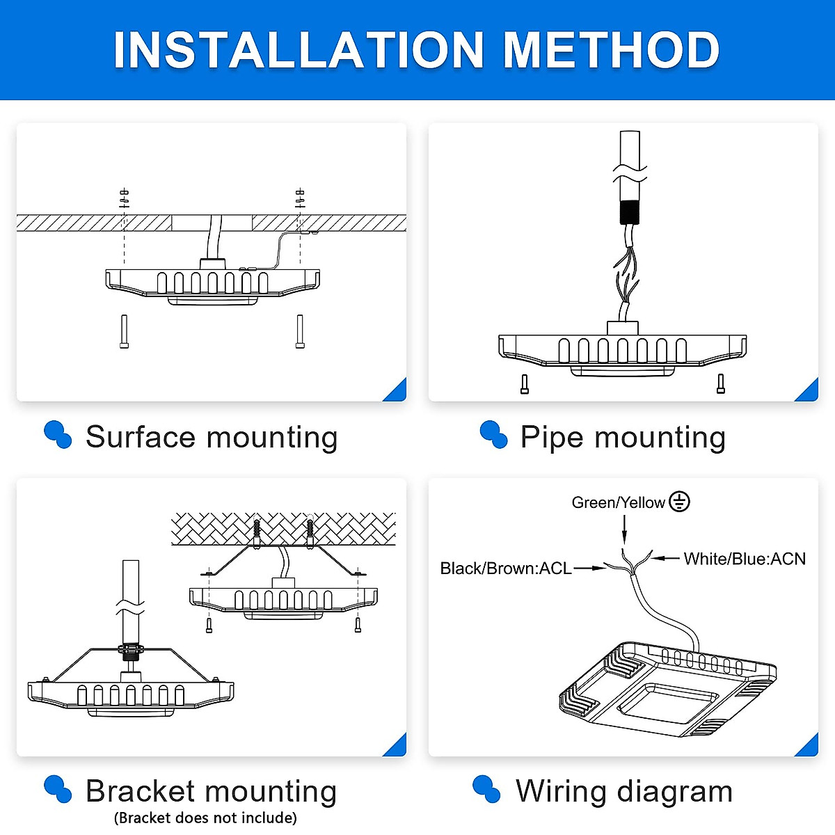 150W LED Gas Station Canopy Light, 21000LM 5700K Super Bright LED Garage Canopy Light (600W HID/HPS Equivalent) Outdoor Carport Ceiling Lighting, IP65 Waterproof 100-277V DLC & UL Listed (1-Pack)