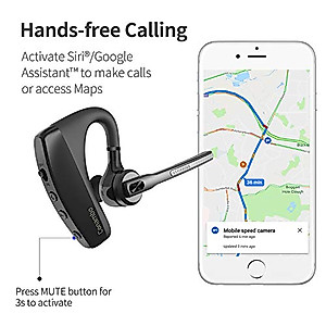 Conambo Bluetooth Headset 5.1 with CVC8.0 Dual Mic Noise Cancelling Bluetooth Earpiece 16Hrs Talktime Wireless Headset Hands-Free Earphone for Truck Driver iPhone Android Cell Phones