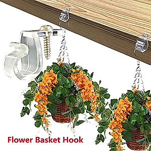 CTSGC 36Pack Screws-in Hooks Clear,Christmas Light Hooks for Party Release Wire and Fairy LED Lights Easily,String Light Hooks,Ceiling Hooks,Widthwise Screws Hooks,Light Weight Hooks Outdoor.