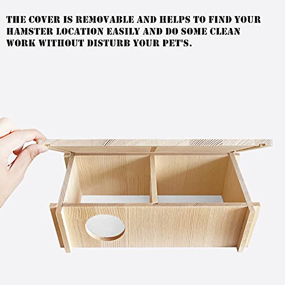 Shuoxpy Small Animal Hideout Multi-Chamber Hamster House Maze Small Pets House Habitats Decor for Hamster Mice Gerbils Mouse (S)