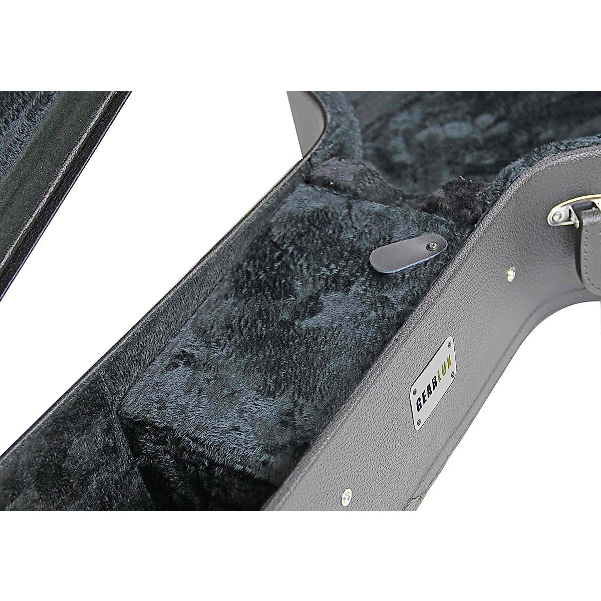 Gearlux Dreadnought Acoustic Guitar Hardshell Case with Accessory Compartment - Black